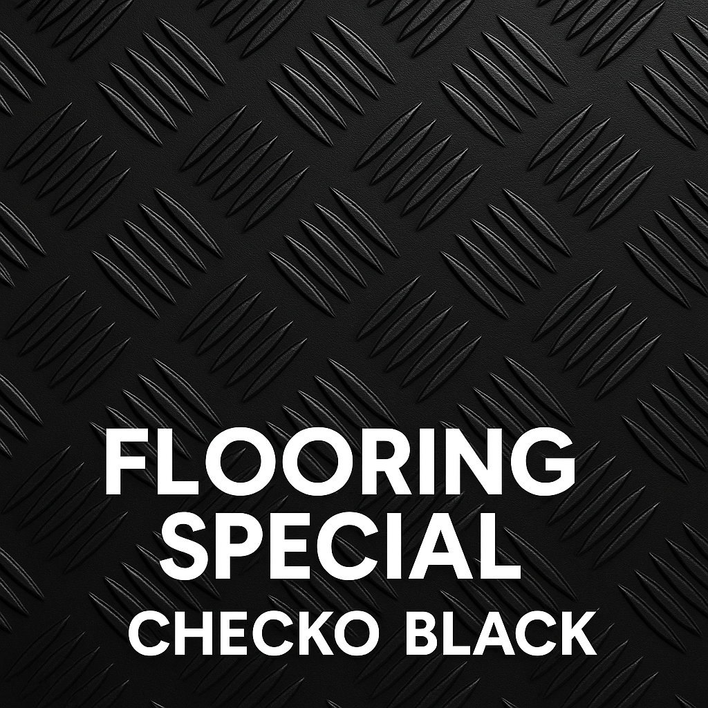 FLOORING SPECIAL CHECKO BLACK – Auto Leather and Foam
